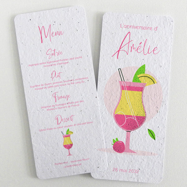 Eco-friendly plantable menu | Seed paper menu - Le Jardin Perdu